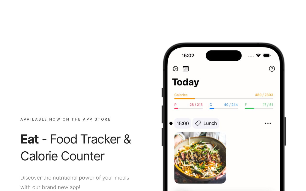 Eat - Food Tracker, Calorie Counter